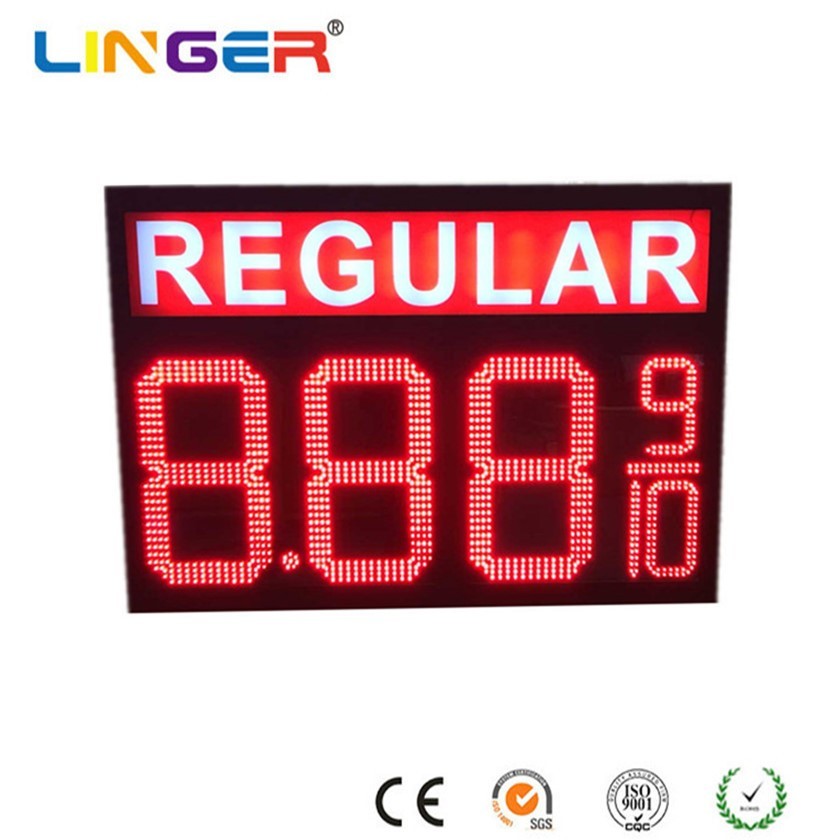 Auto Adjusting LED Oil Price Display Industrial Grade Gas LED Signs