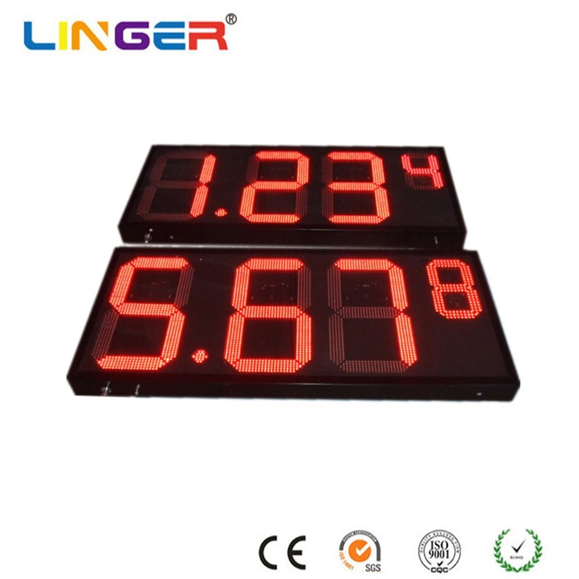 750mm Digit Height Gas LED Signs Wireless Radio Frequency Digital Gas ...